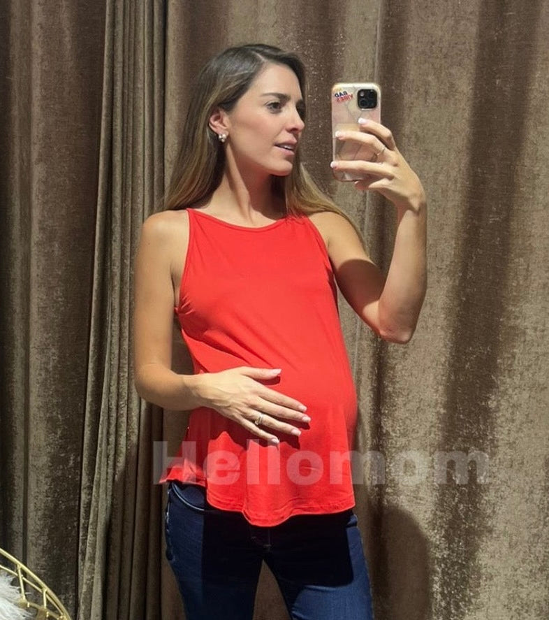 Blusa de maternidad roja – Hello Mom
